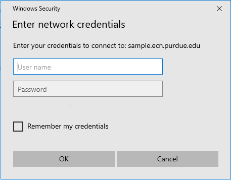 Mapping Engineering Network Drive using Windows — Purdue IT | Client Support Services ...